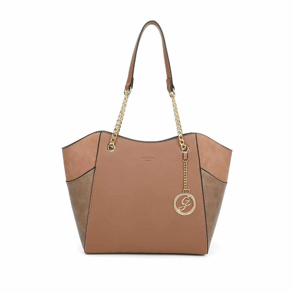 Bi-material bag with chain handle | Gallantry Shop